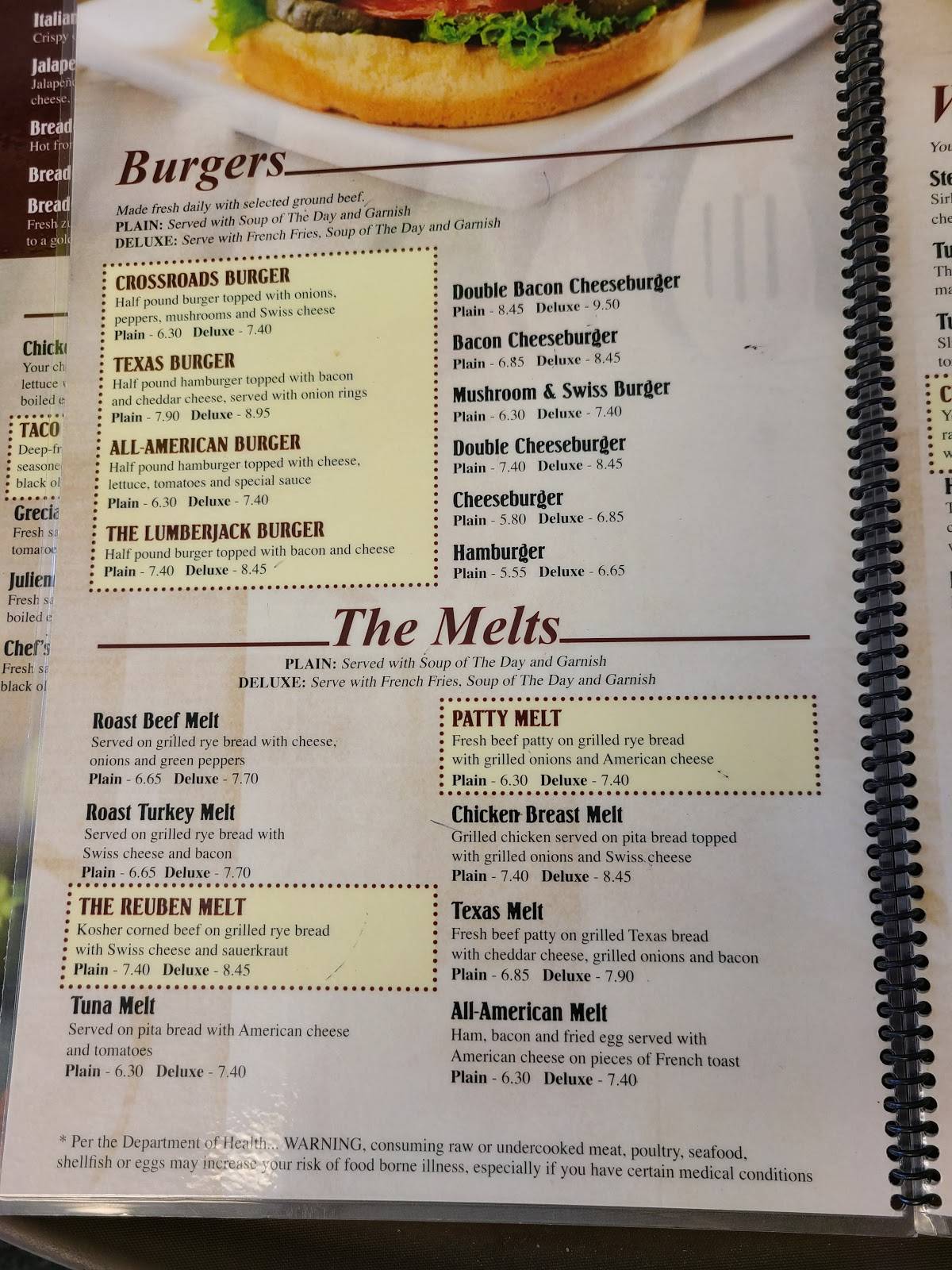 Menu at Crossroads Family Restaurant, Attica