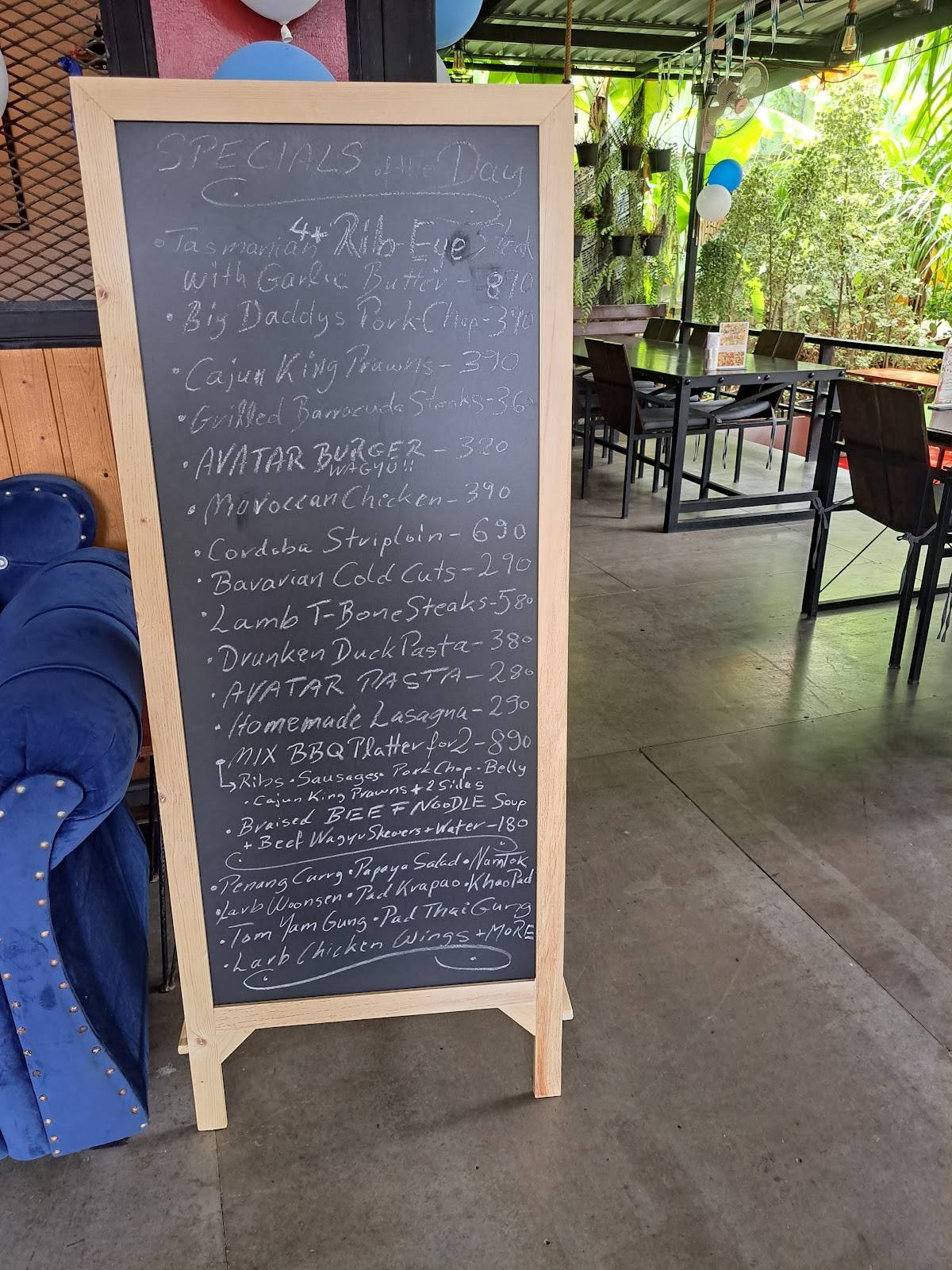 Menu at Avatar-Garden - Hua Hin restaurant, Hua Hin