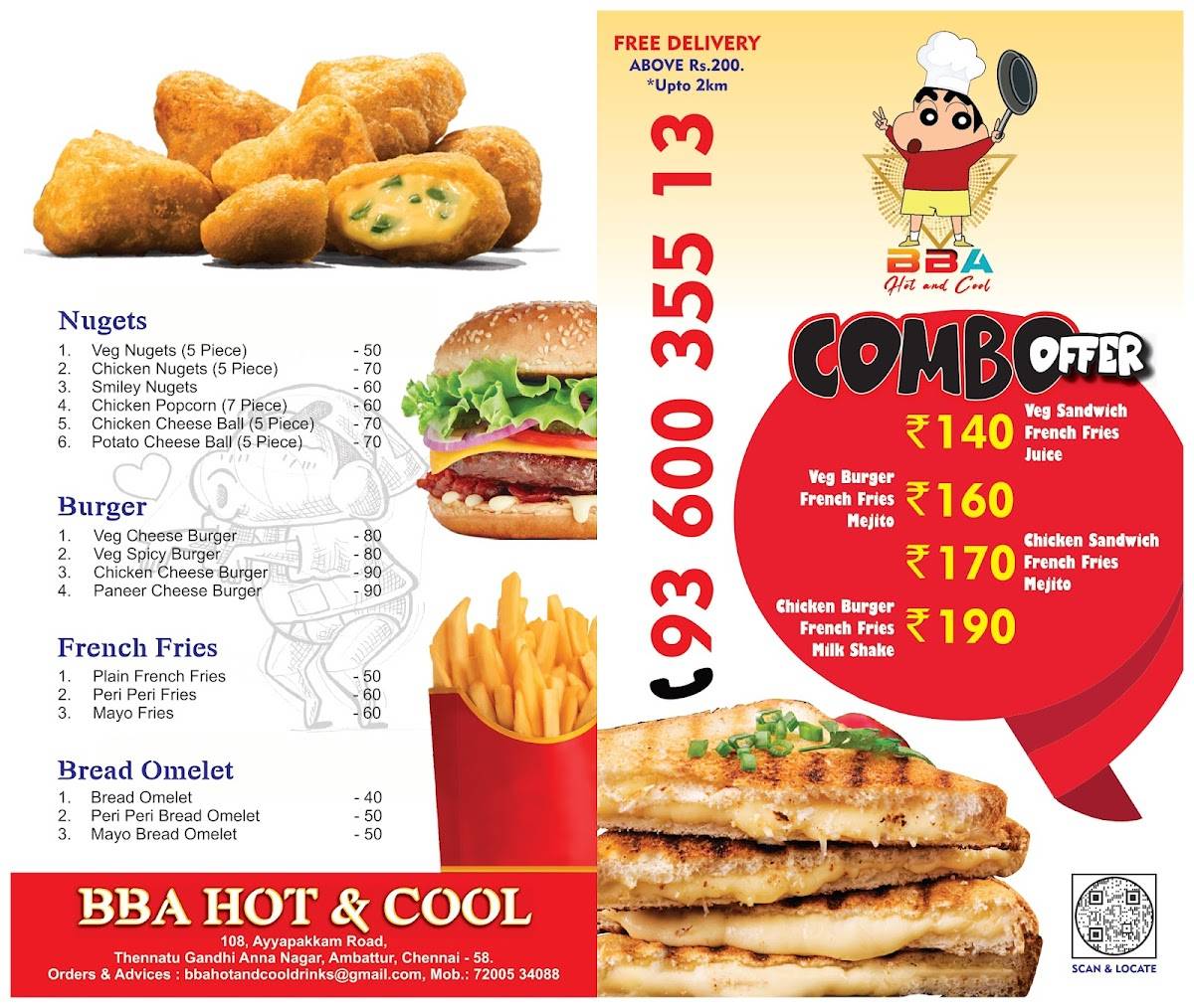 Menu at BBA HOT & COOL, Chennai