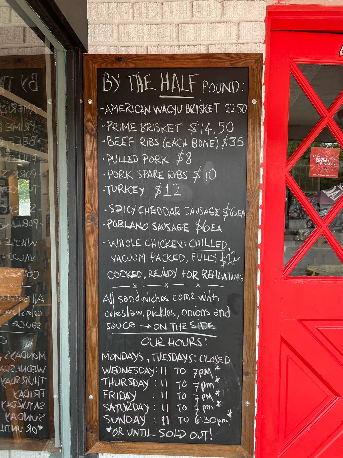 Menu at 2Fifty Texas BBQ, Riverdale Park