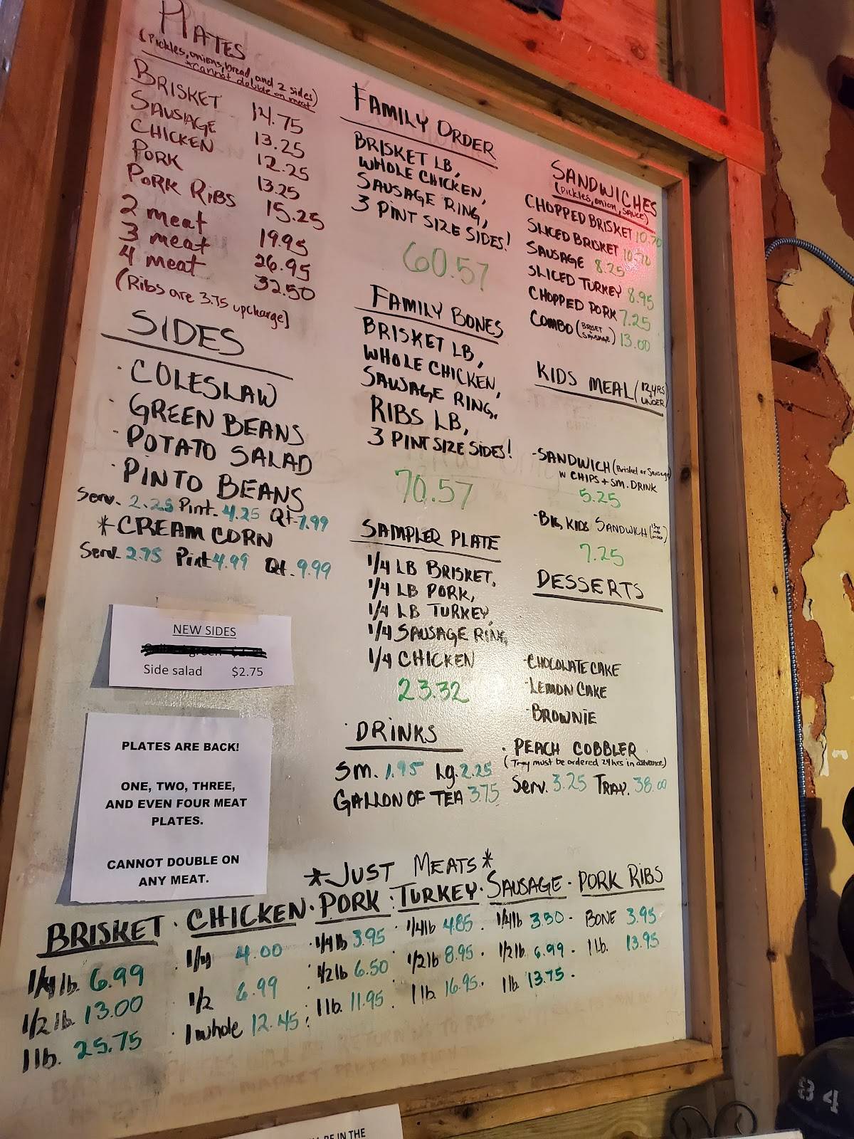 Menu at Harmon's BBQ, Cibolo, 102 S Main St