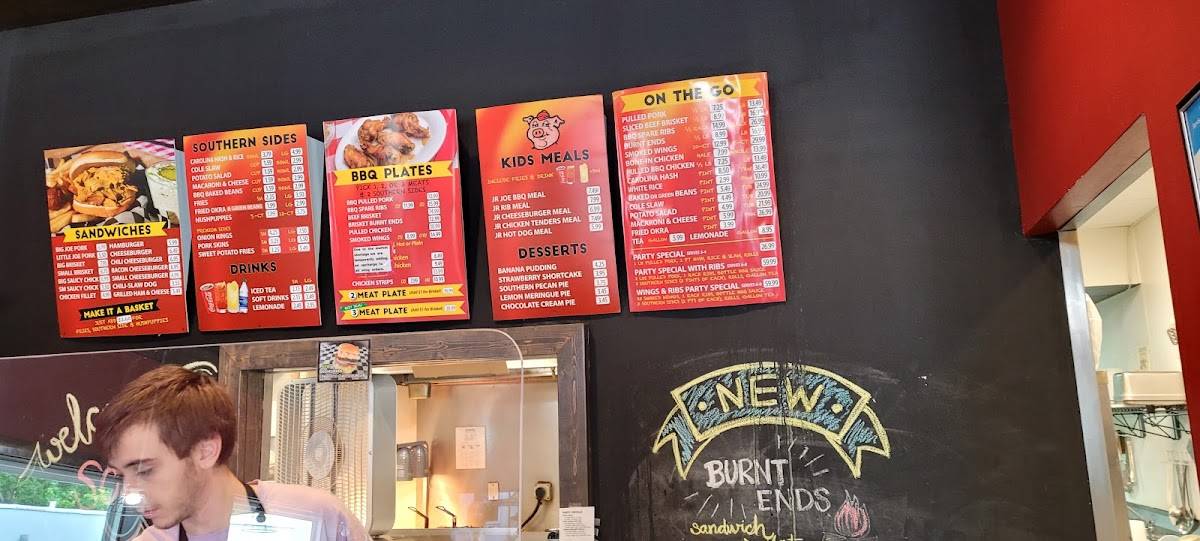 Menu at Maurice's BBQ Piggie Park, Columbia, Devine St