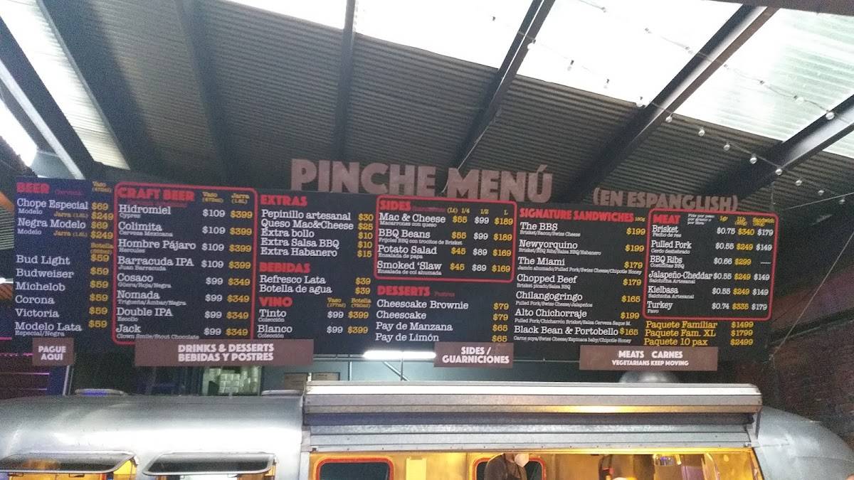 Carta de Pinche Gringo BBQ Patio, Ciudad de México, Cumbres de Maltrata 360