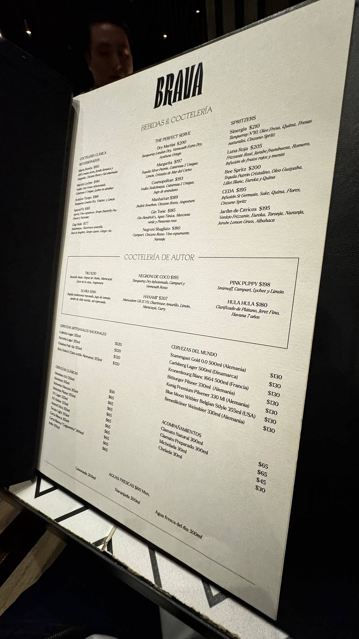 Carta de BRAVA Steakhouse, Saltillo