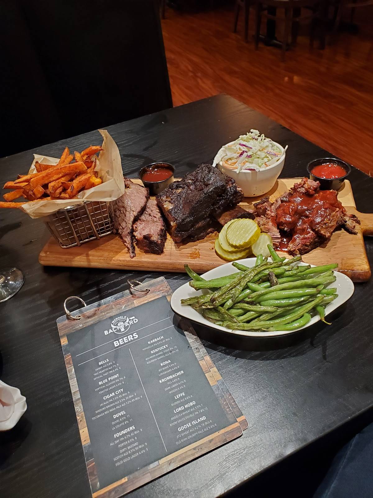 Menu at Backyard BBQ & Brew, Surfside