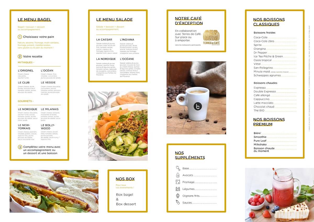 Menu au Bagel Corner - Bagels - Donuts - Café, Nanterre
