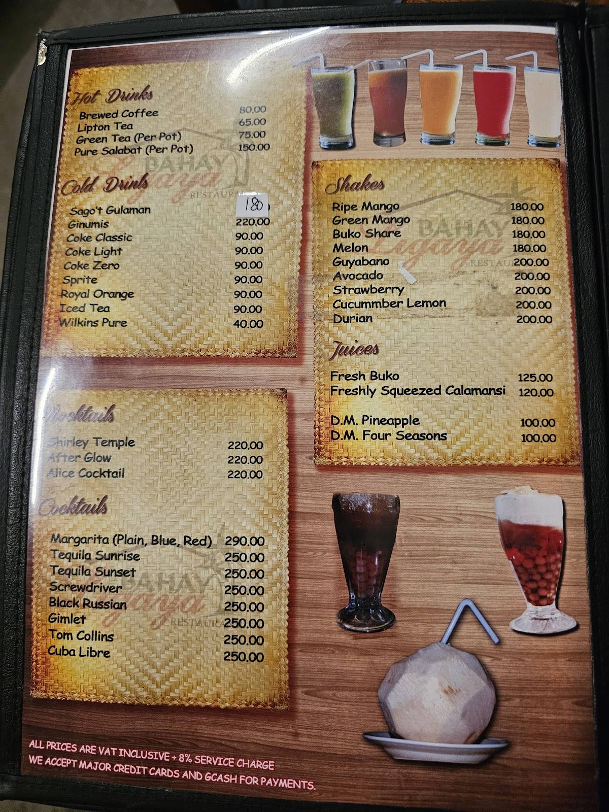 Menu at Bahay Ligaya Restaurant, Quezon City