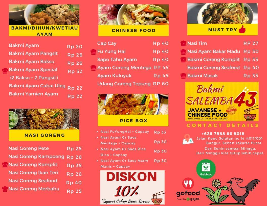 Menu at Resto Salemba 43 - Pecenongan ( Kopitiam & Halal Chinese Food ...