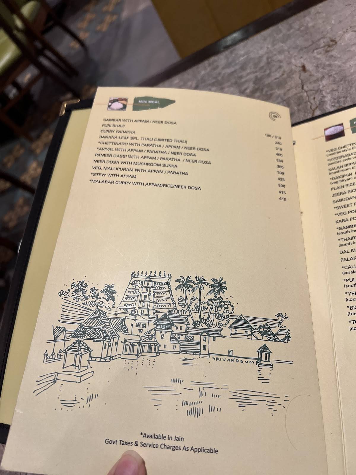 Menu at Banana Leaf Goa, Candolim, Zense