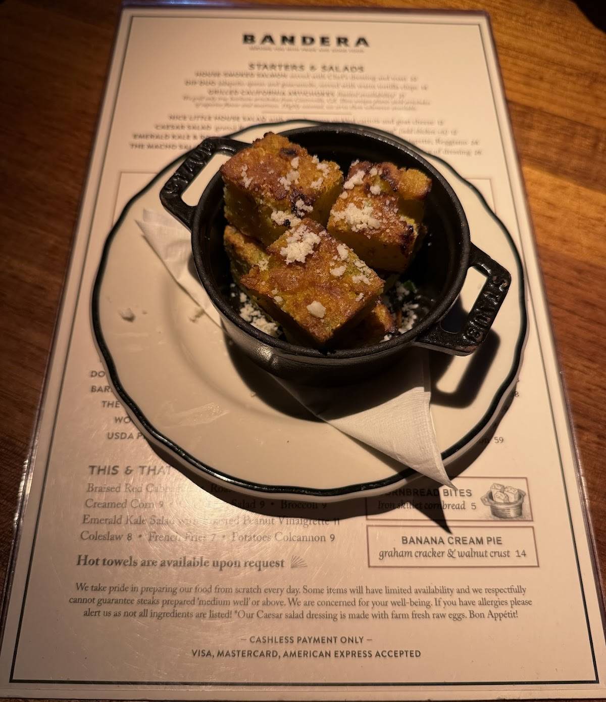 Menu at Bandera pub & bar, Newport Beach