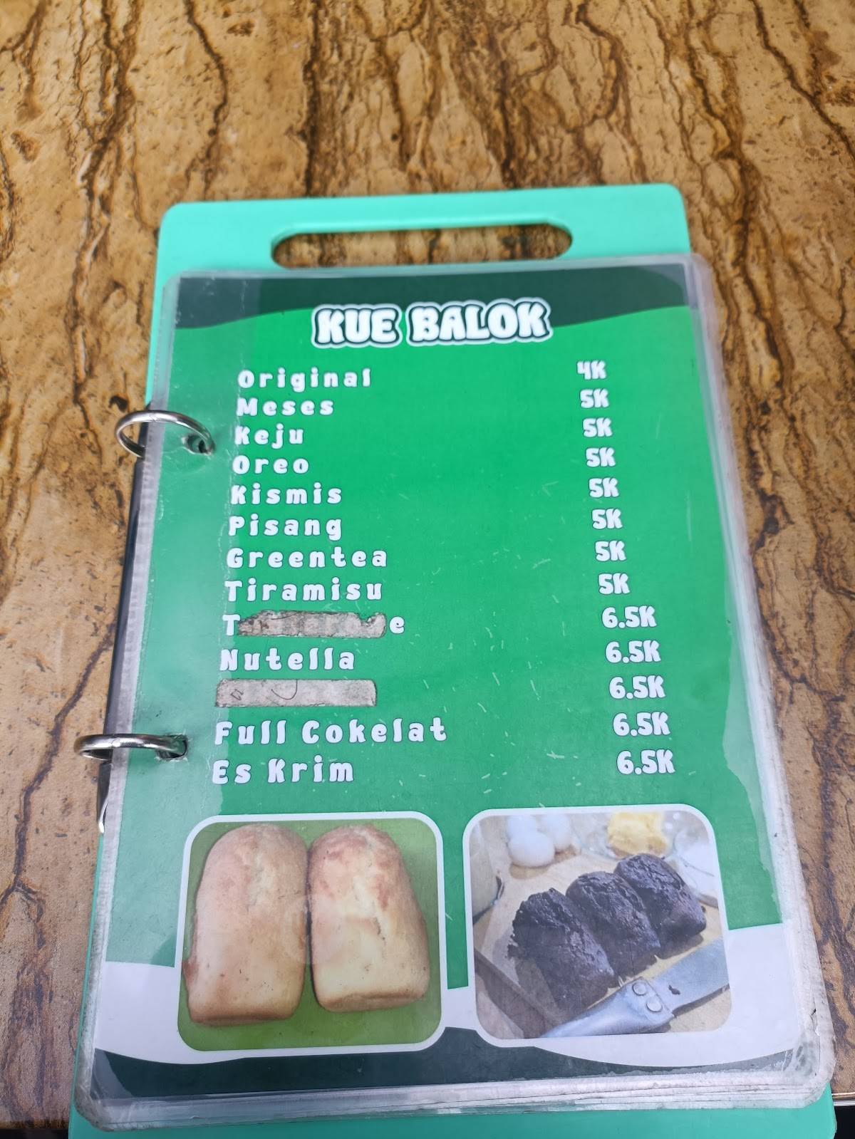 Carta del café Kue Balok dan Cincau Hijau Jayagiri, Bandung