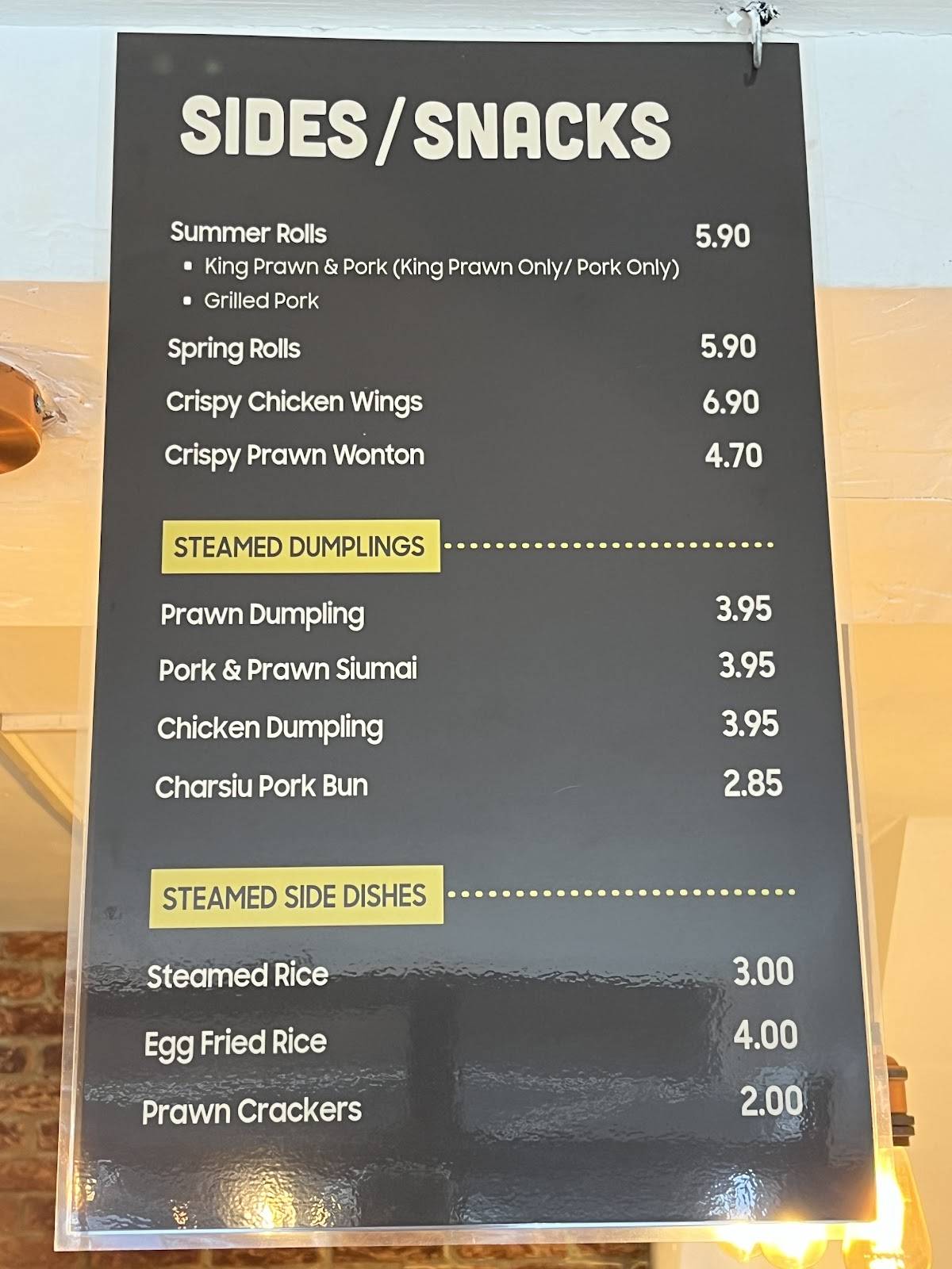 Menu at Banh Mi Ancient Saigon restaurant, London