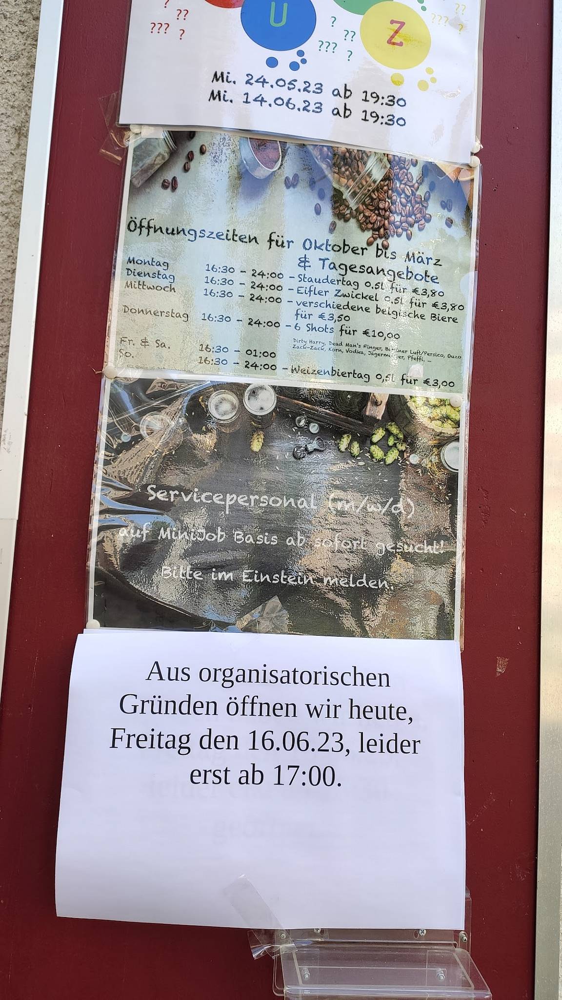 Speisekarte von Café Einstein cafe, Aachen