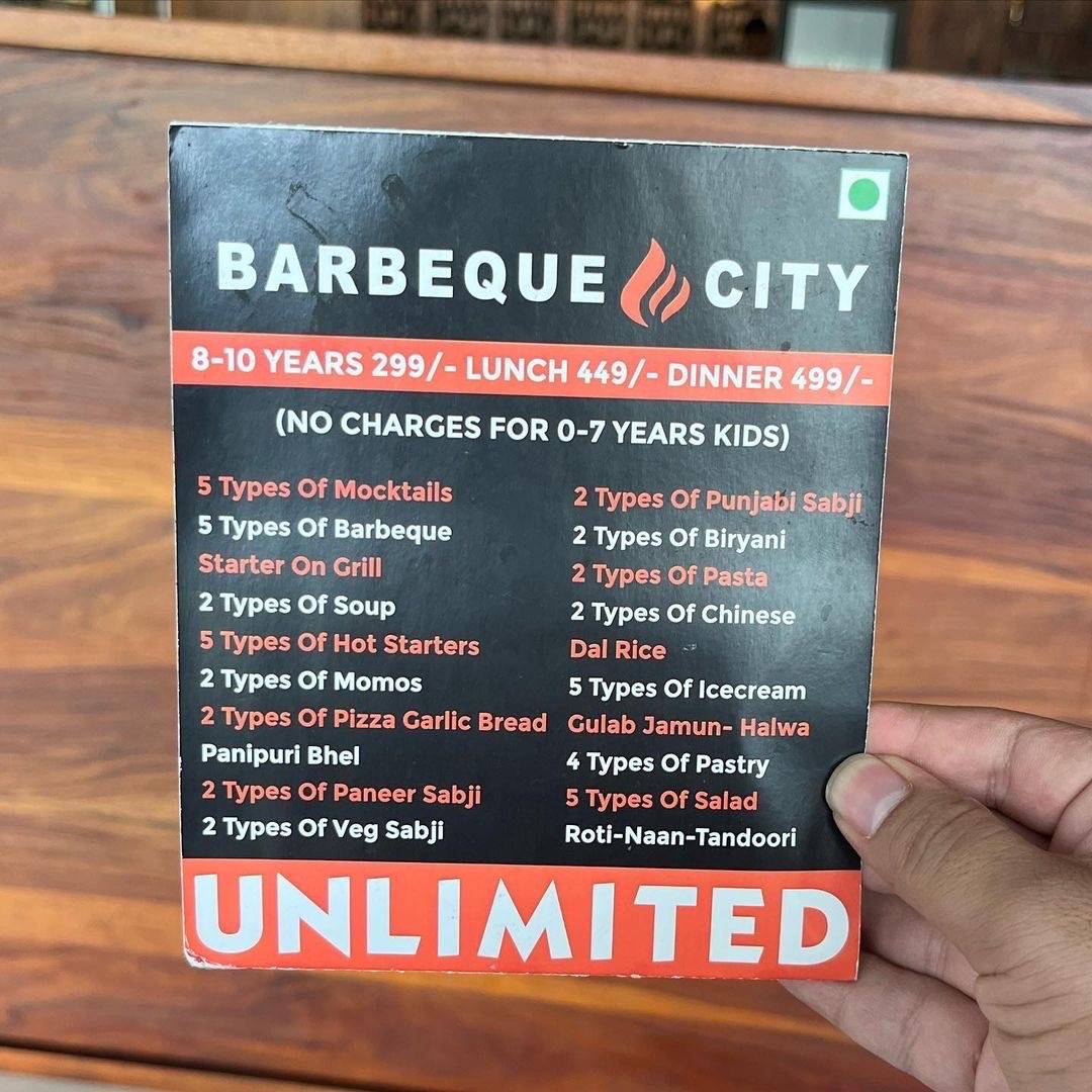 Menu at Barbeque City, Ahmedabad, 104