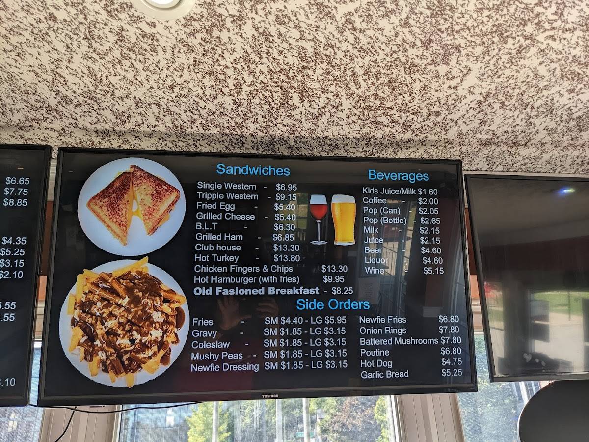 Menu at Barnacle Bill's, Cambridge, 47 Grand Ave S