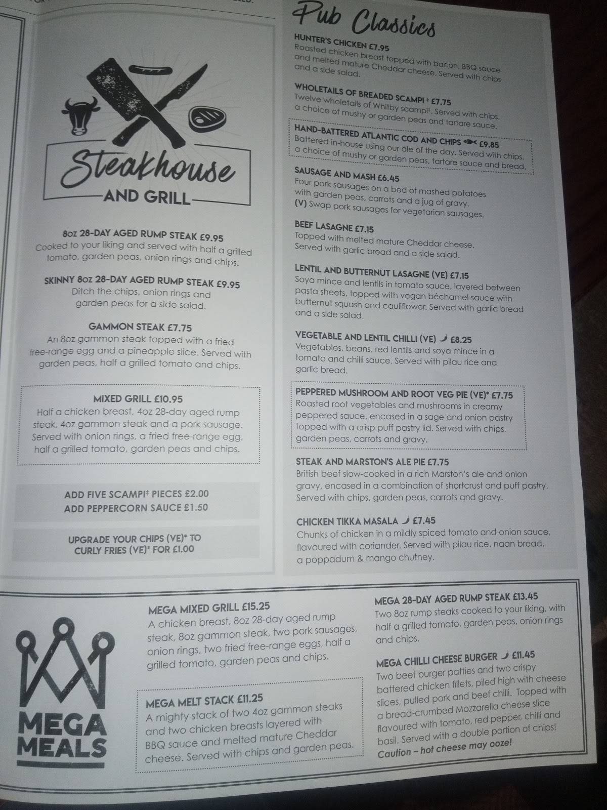 Menu at Cherry Orchard pub & bar, Barry