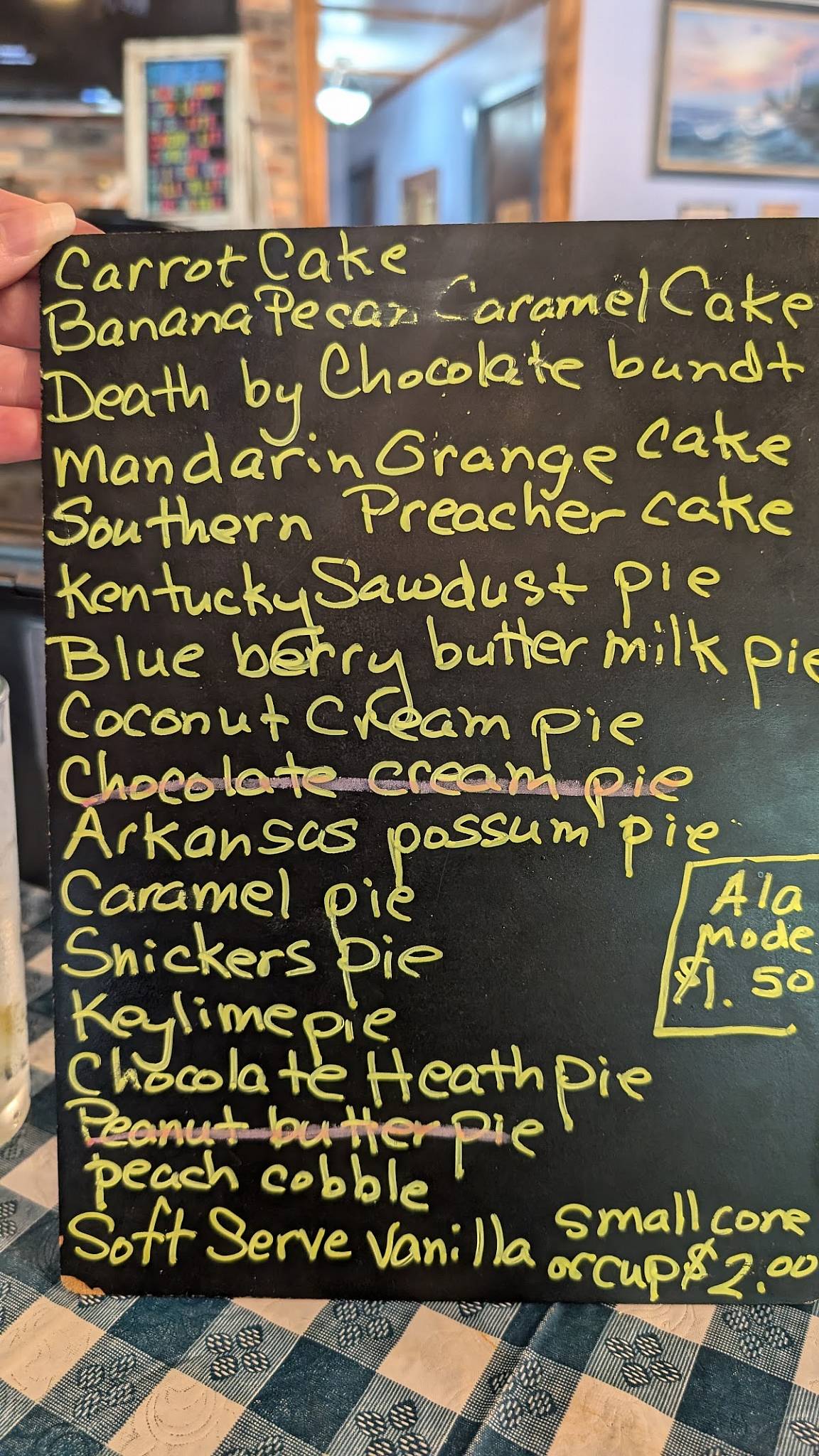 Menu at Beacon Point Restaurant, Lakeview