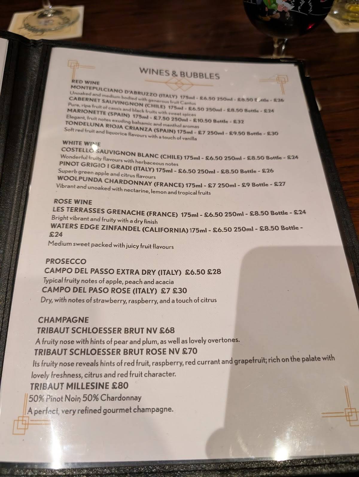 Menu at Belgian Bar, Altrincham