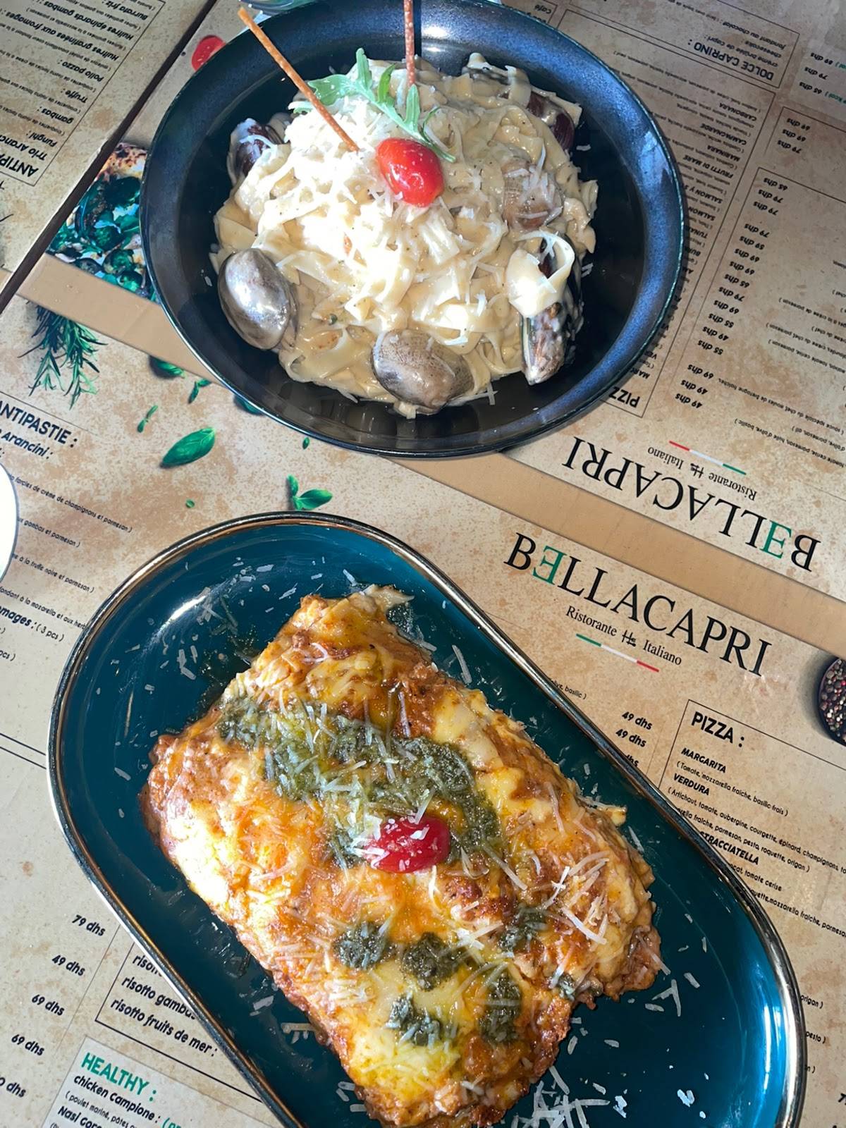 Speisekarte von Bella capri restaurant, Casablanca