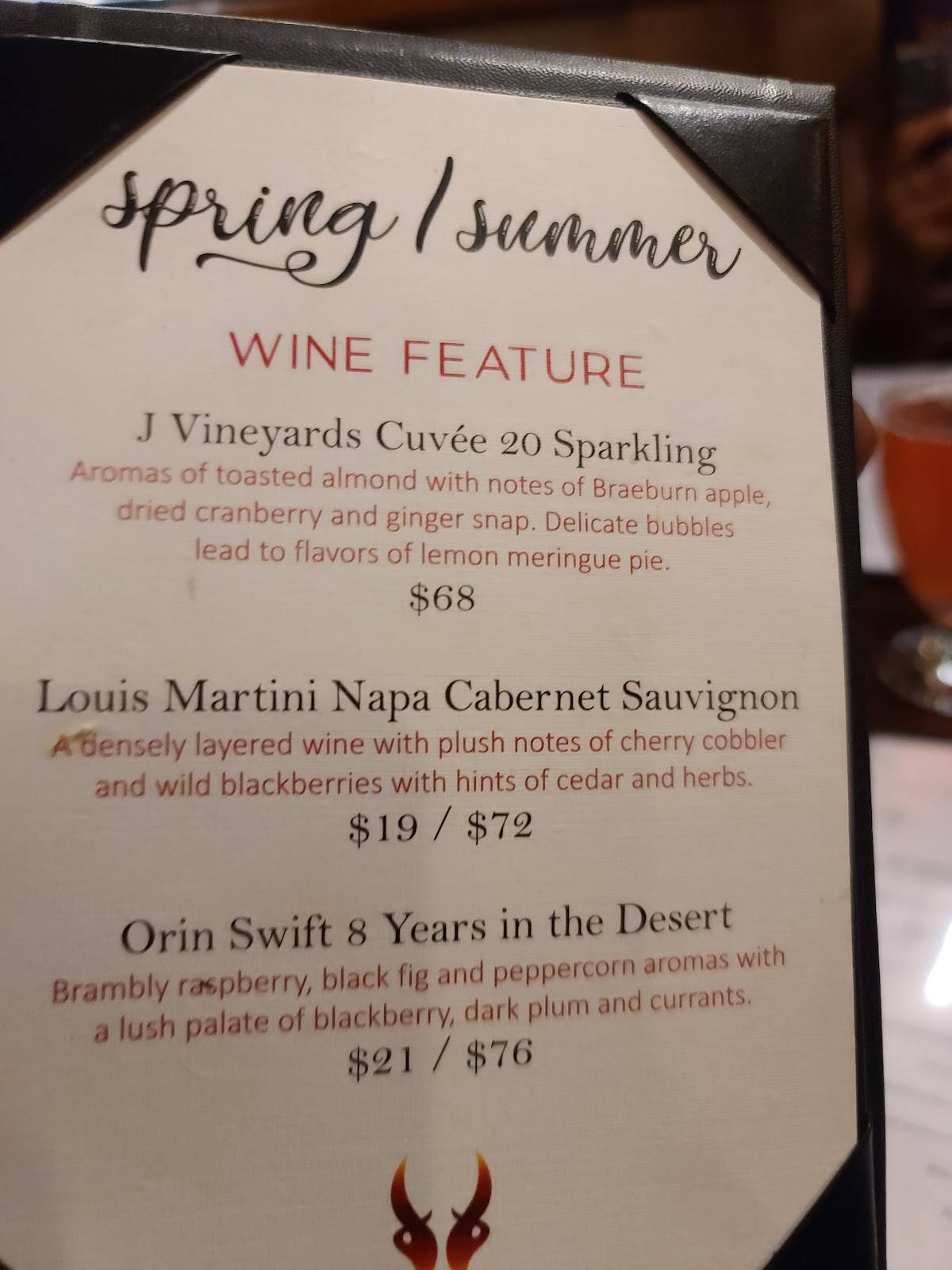 Menu at Old Stone Steakhouse, Belmont, 23 S Main St