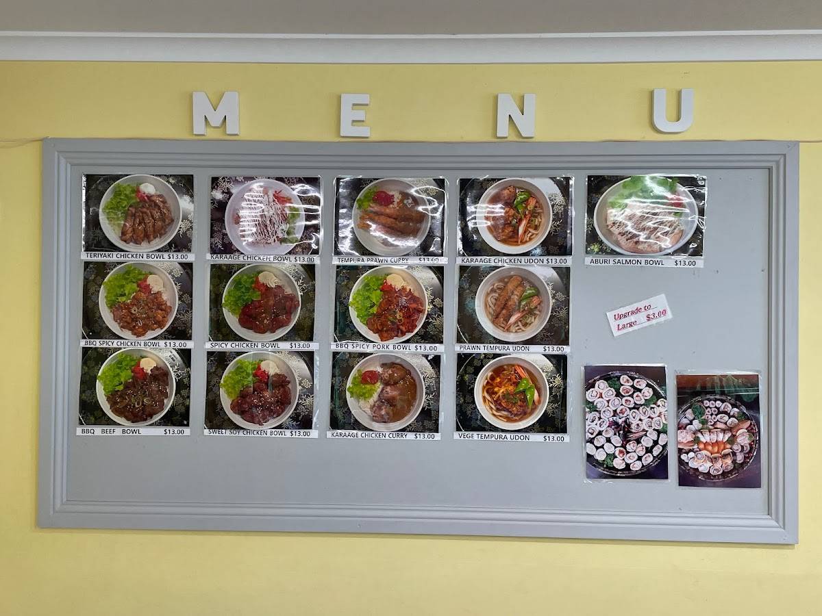 Menu at Bento Paradise restaurant, Parramatta Park