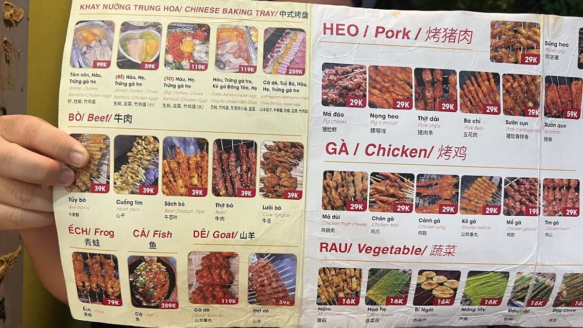 Menu at Bếp Đôn Quán - Lẩu Khô Trung Hoa restaurant, Hanoi