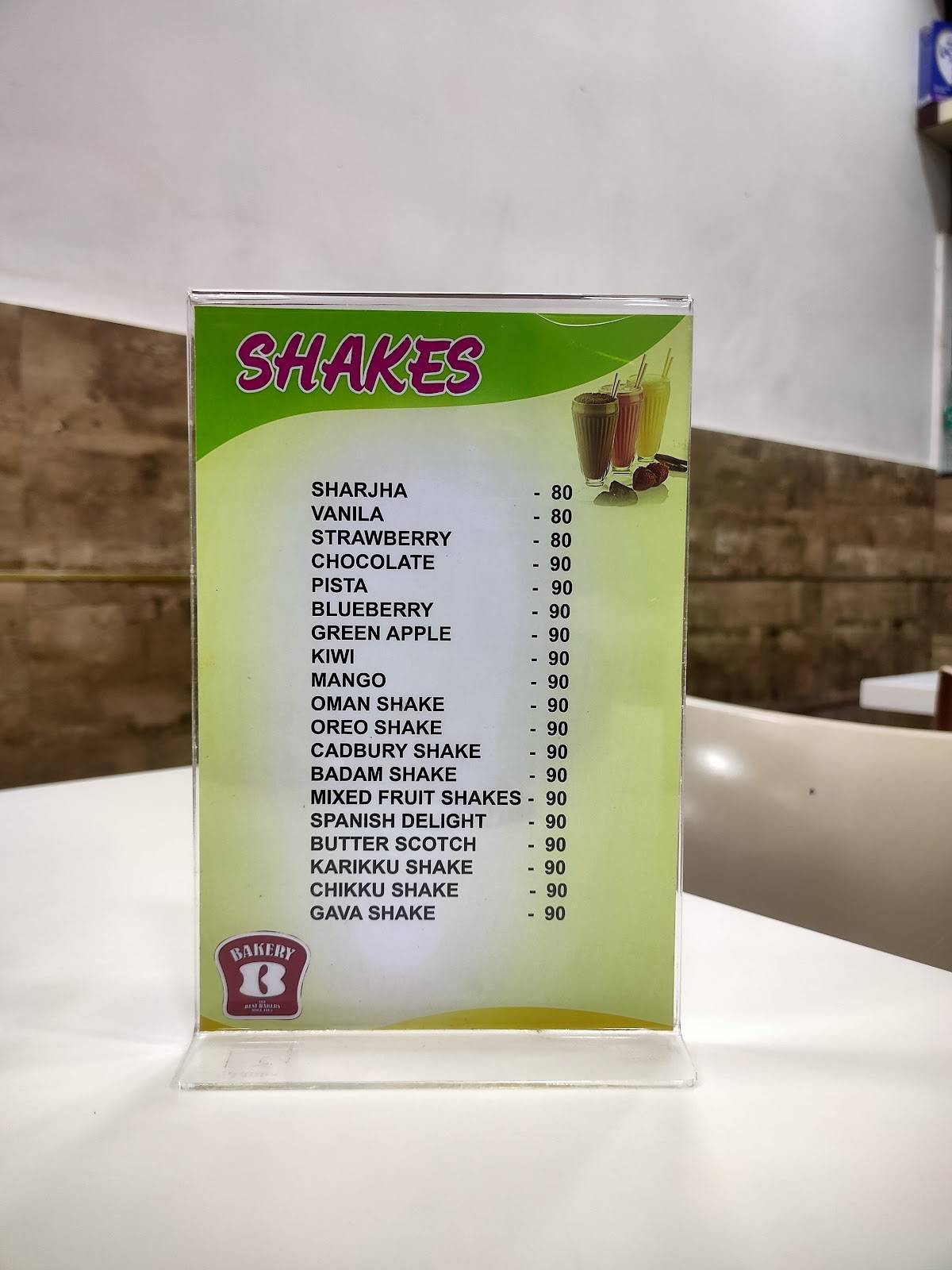 Menu at Best Bakers, Thalayolaparambu