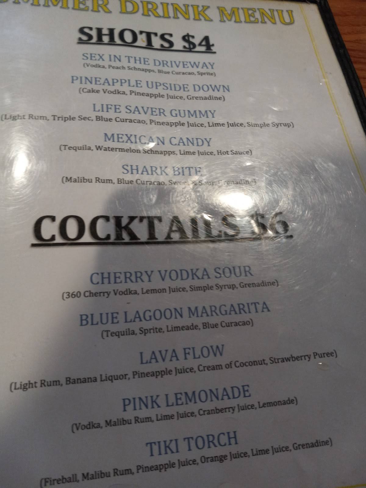 Menu at Big Shots Bar & Grill, Kansas City