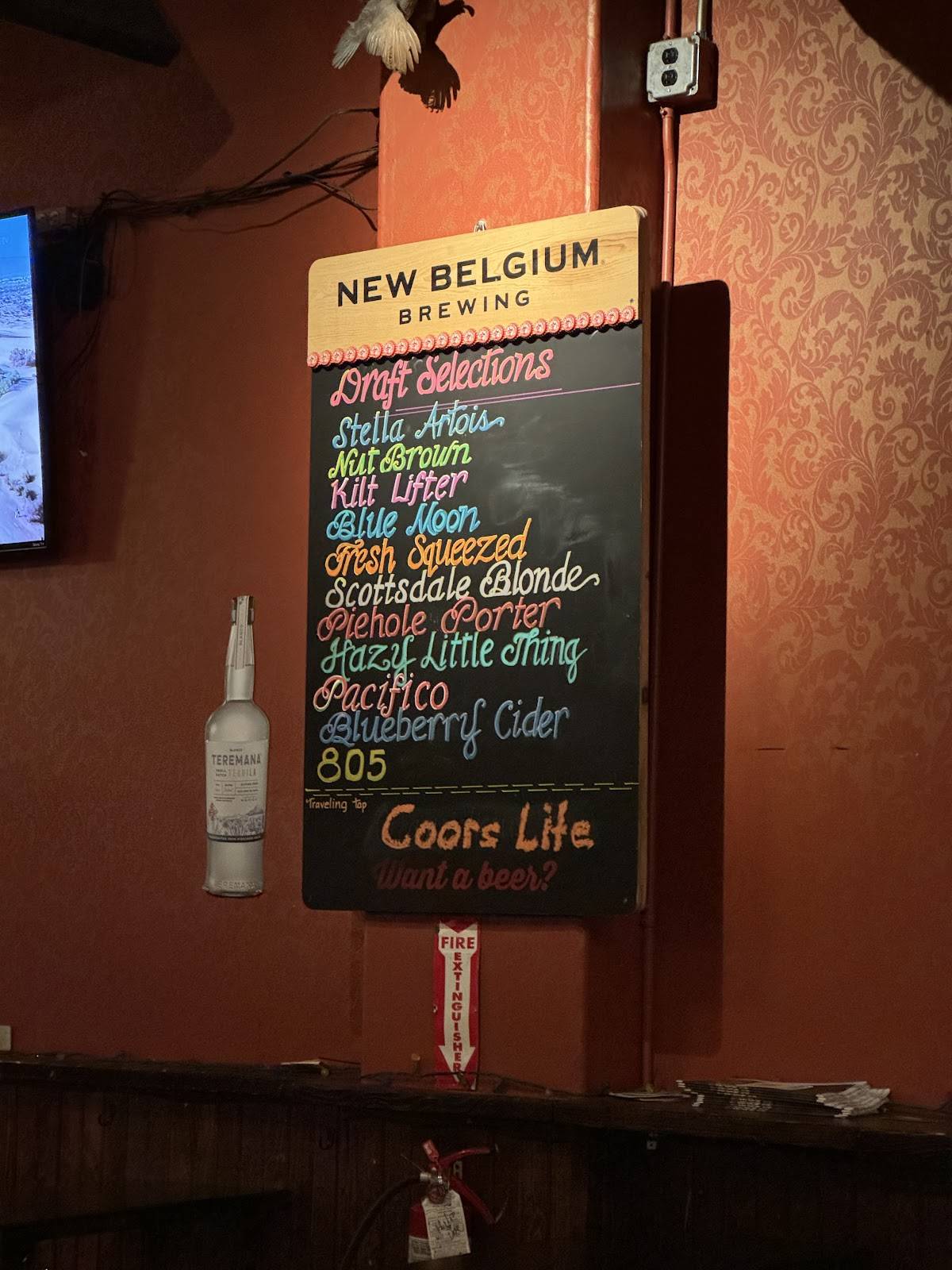 Menu at Bird Cage Saloon pub & bar, Prescott