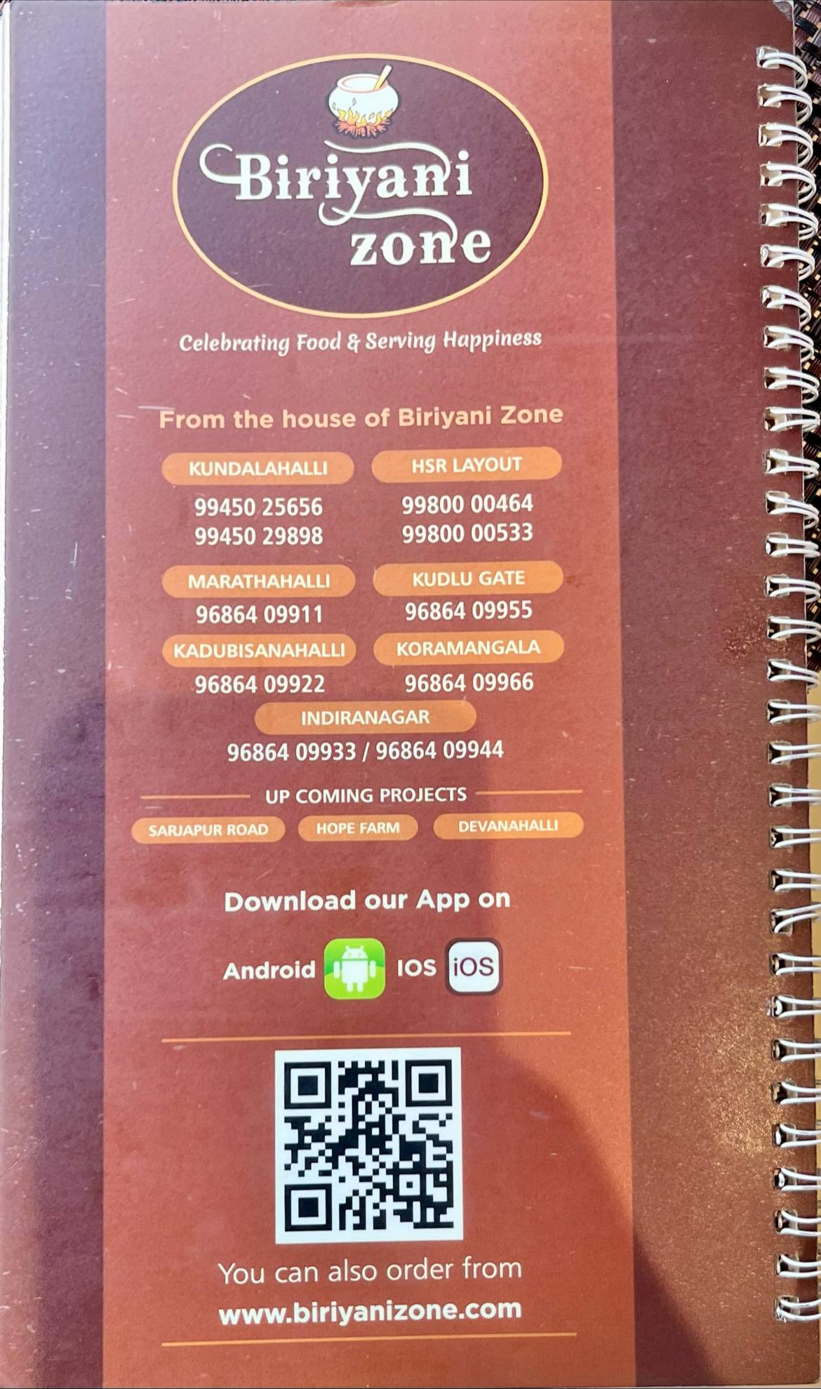 Menu at Biryani Zone, Marathahalli,, Hyderabadi Dum Biryani Restaurant ...
