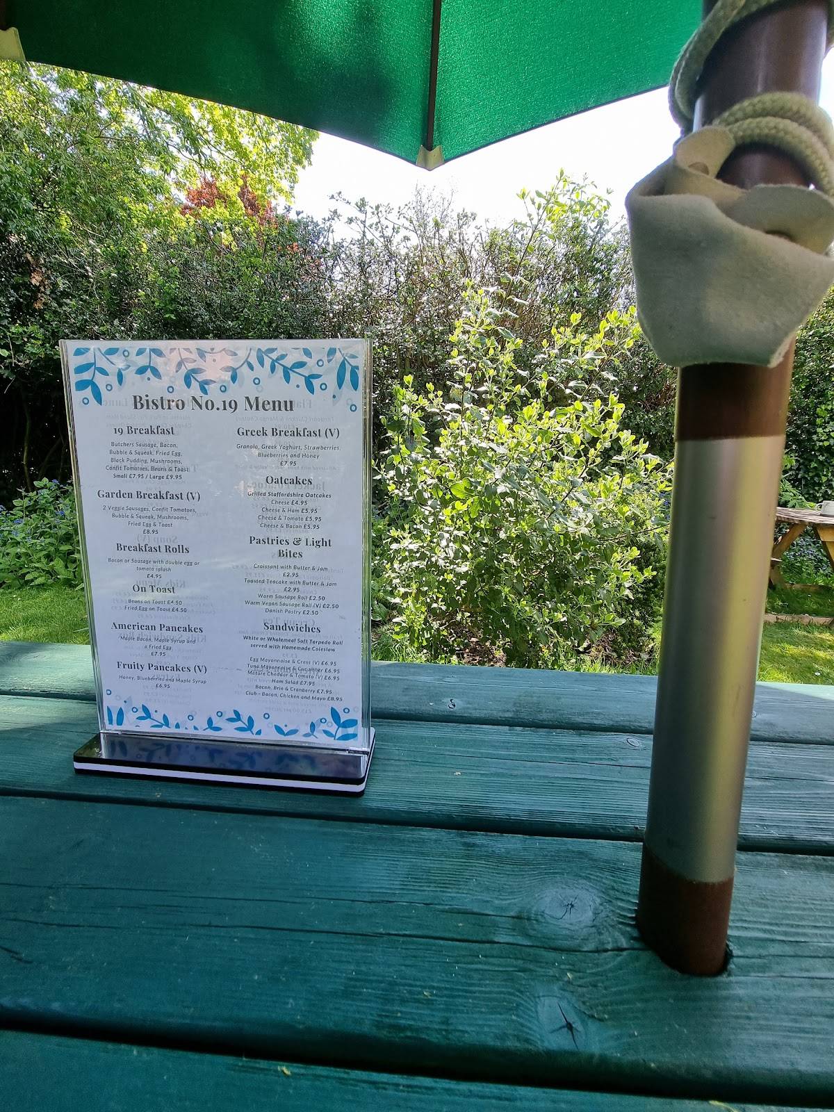 Menu at Bistro Number 19 cafe, Lichfield