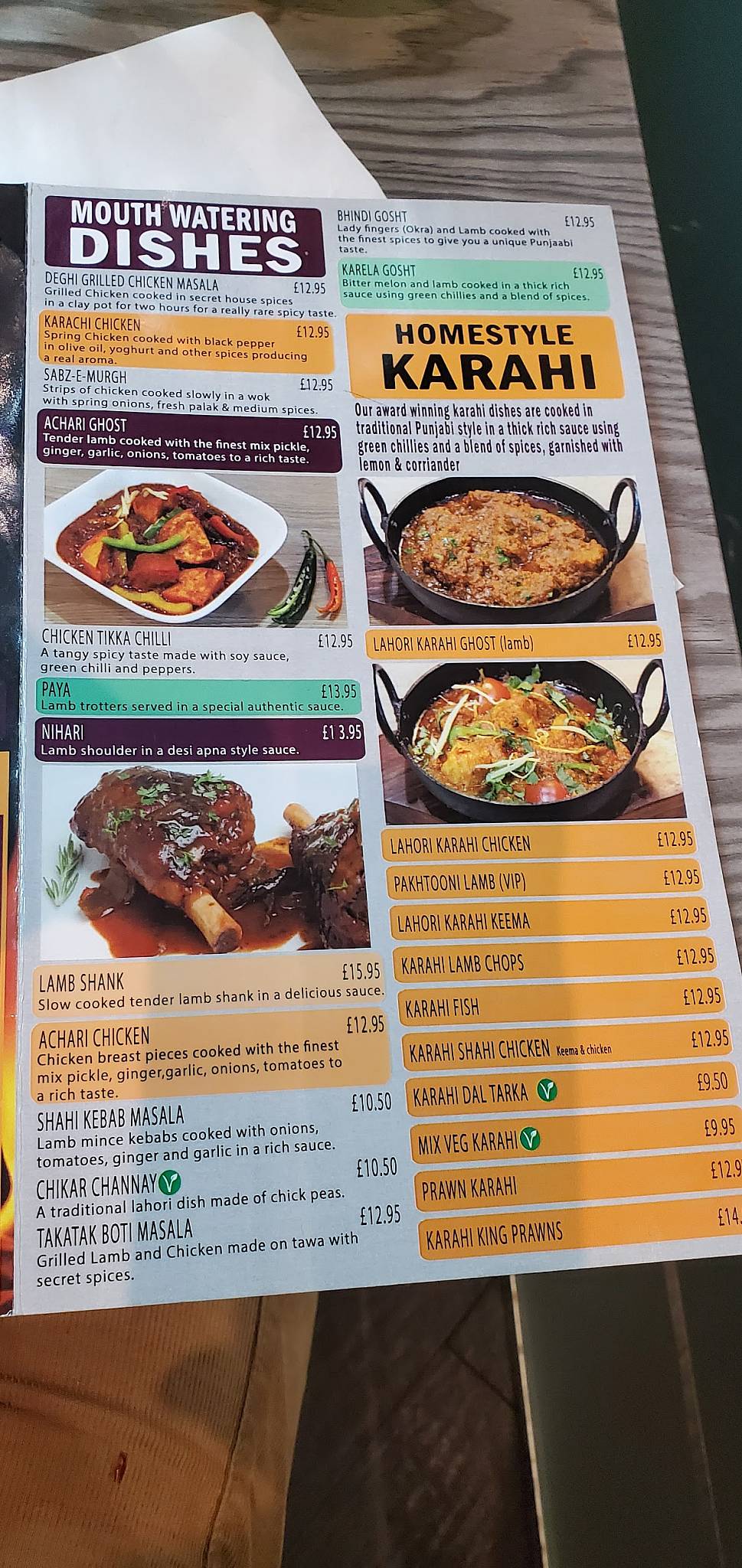 Menu at Kebabish Original Blackburn restaurant, Blackburn