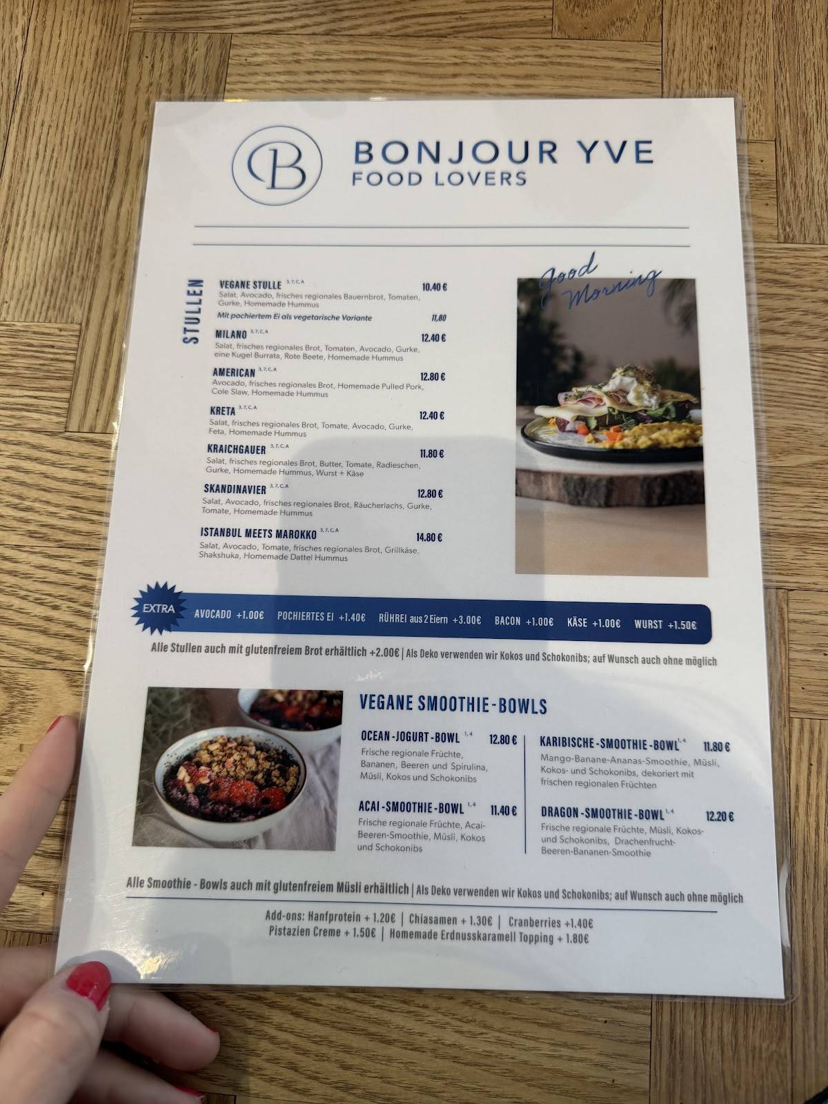 Menu at Bonjour Yve - Food Lovers restaurant, Eppingen