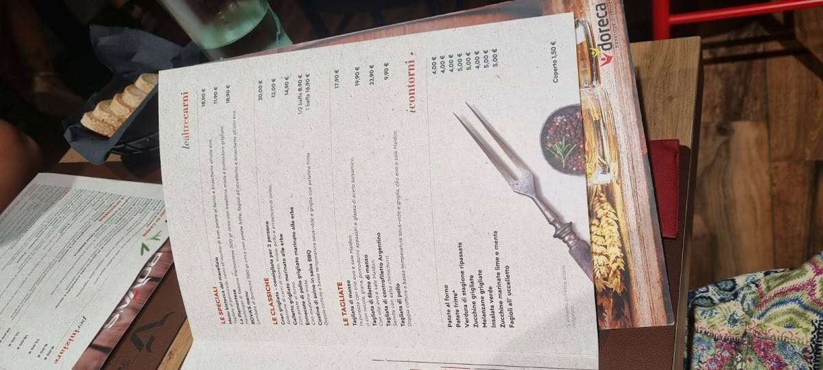 Menu da BOVA'S The GRILL STEAK HOUSE ristorante, Anzio