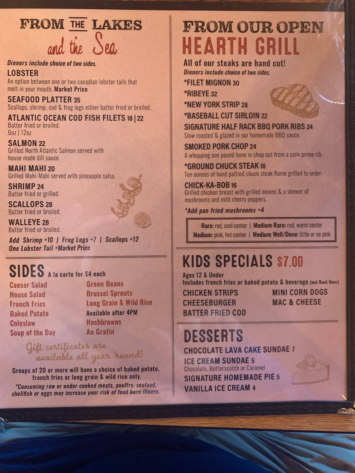 Menu at Branding Iron Restaurant, Preston