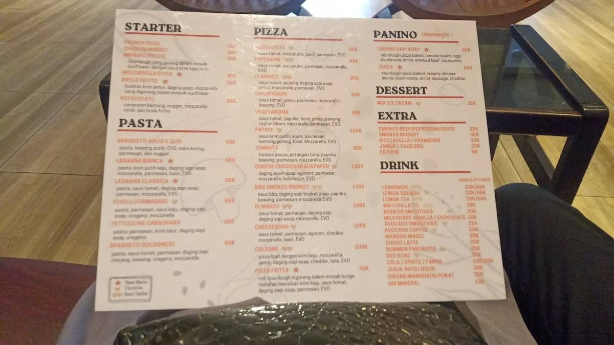 Menu at Brano Pizzeria Banda Aceh, Banda Aceh, Jl. Teuku Nyak Arief