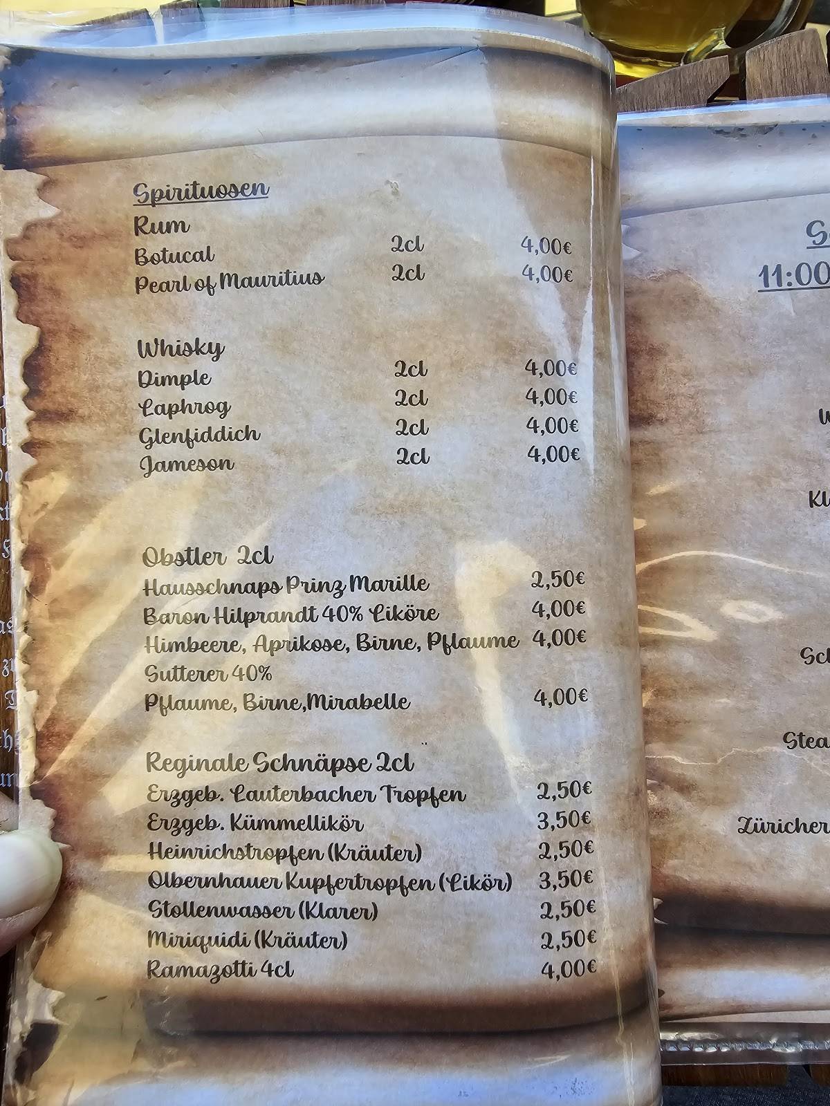 Speisekarte von Brauhaus Saigerhütte restaurant, Olbernhau