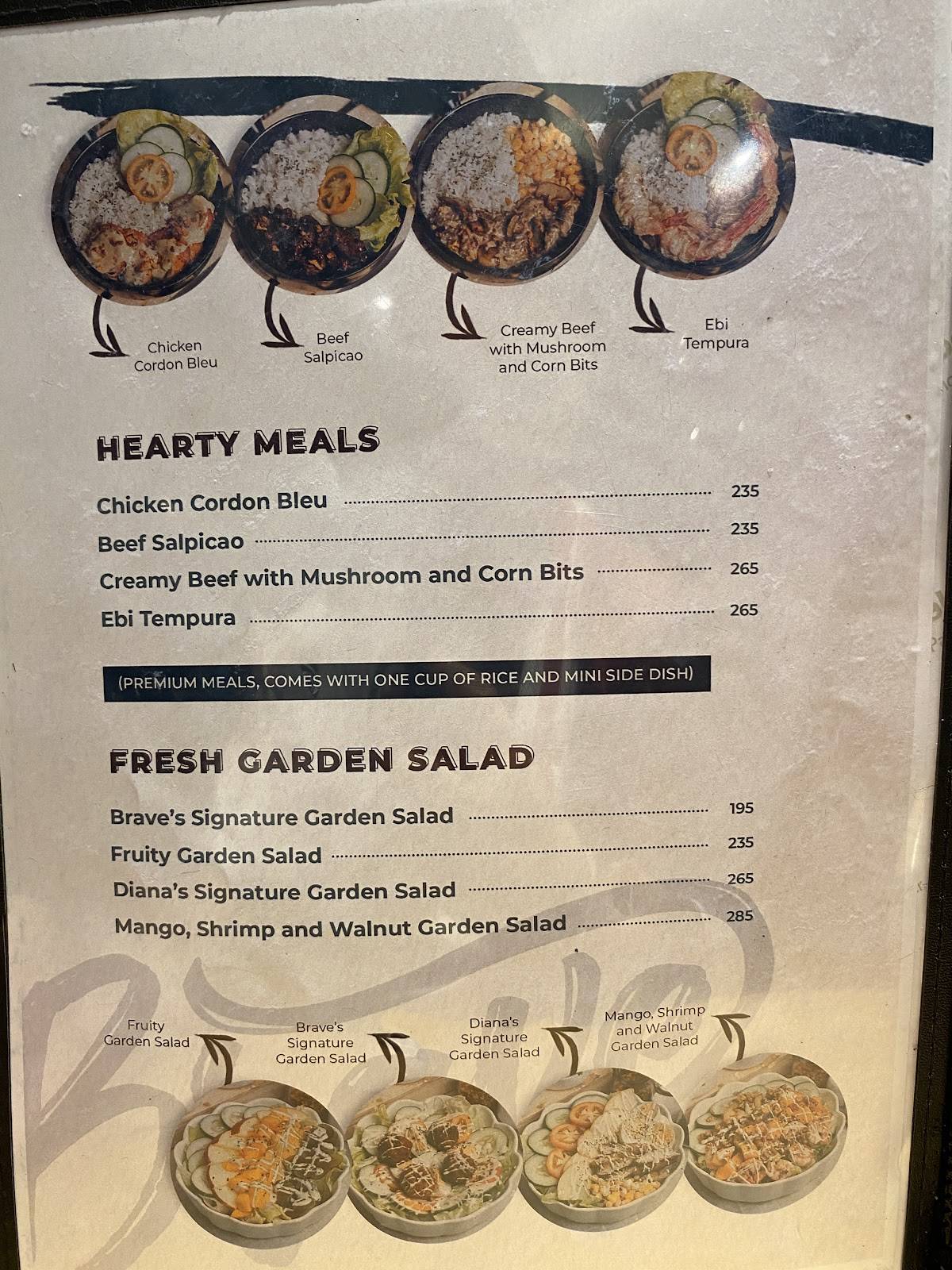 Menu at Brave Work Café cafe, Iligan City
