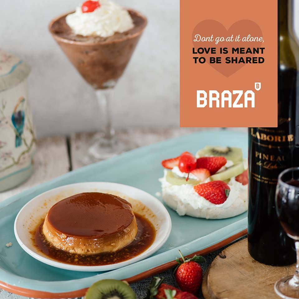 Menu at Braza restaurant, Bloemfontein, Loch Logan