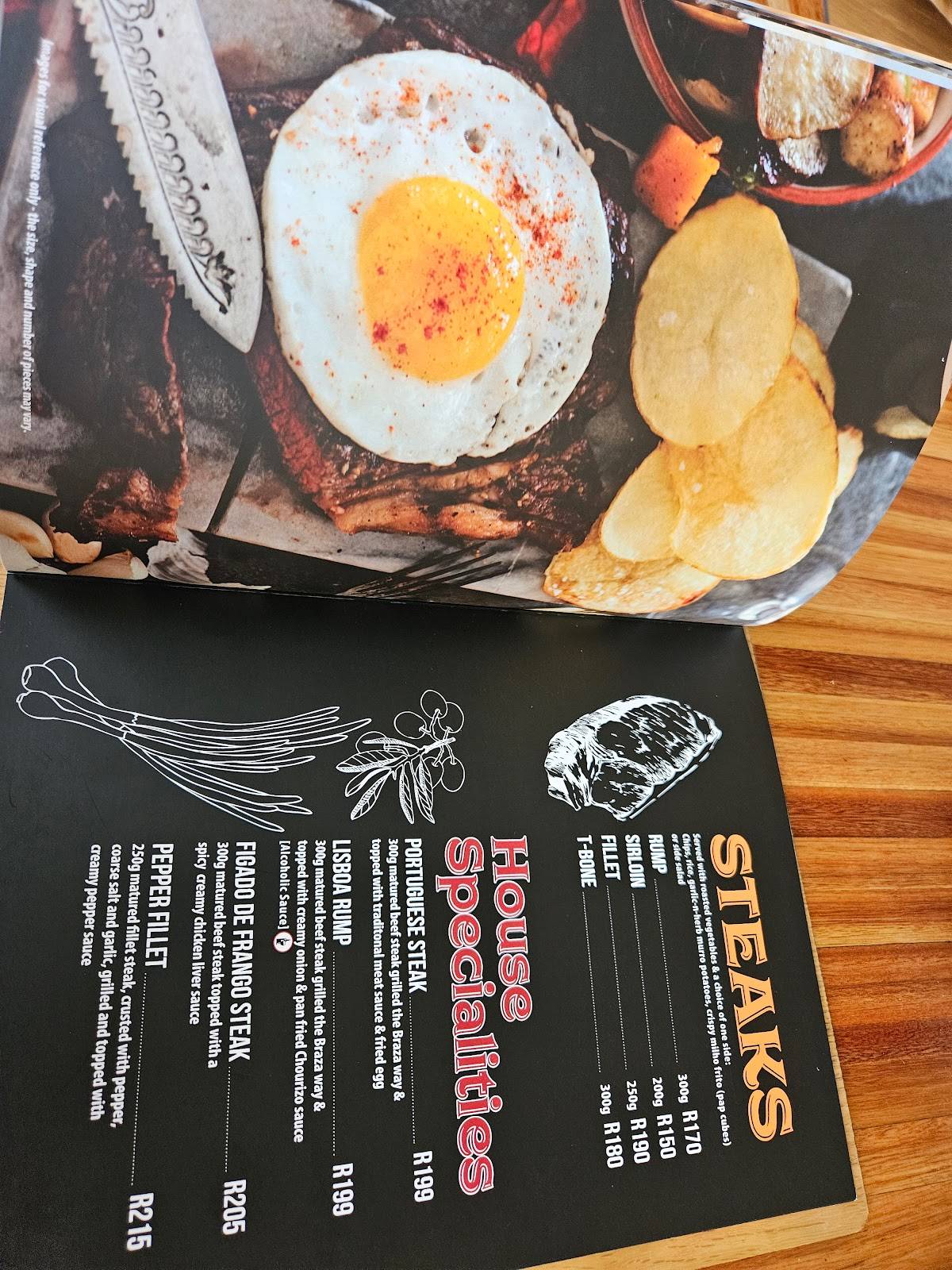 Menu at Braza Loch Logan Waterfront Bloemfontein restaurant ...