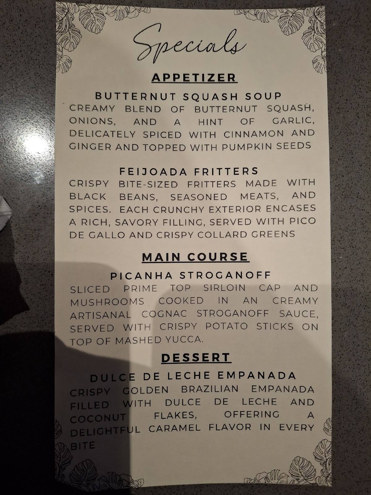 Menu at Brazico Brazilian Mexican Kitchen & Bar, Amityville