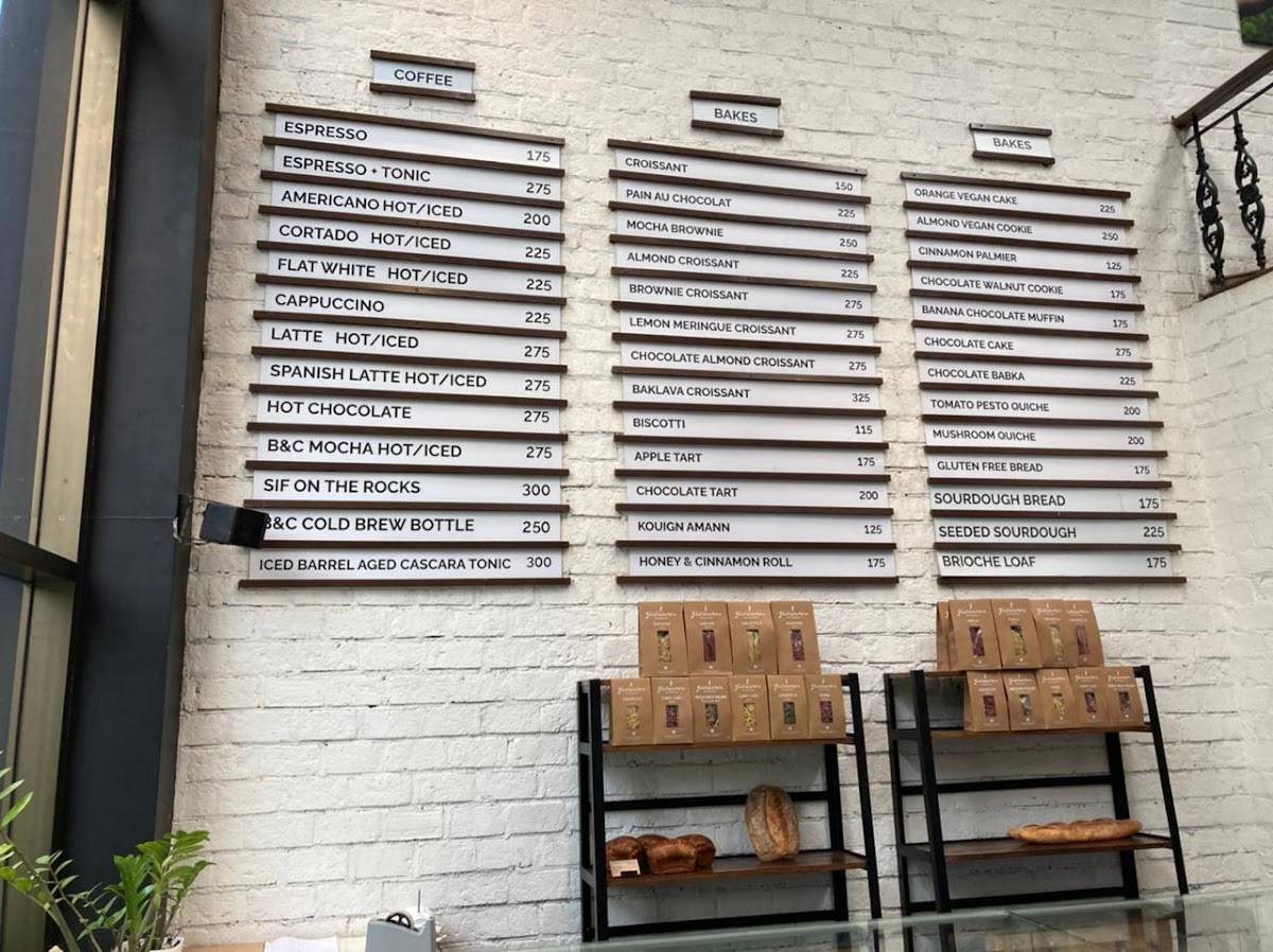 Menu at SOWL, Chennai