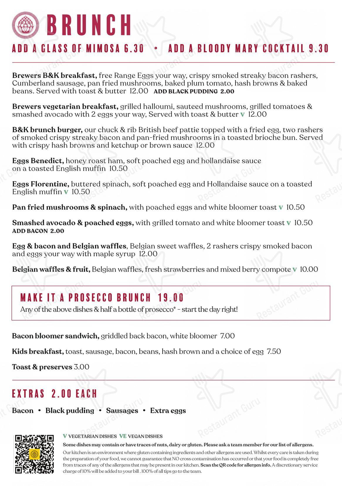 Menu at Brewhouse & Kitchen - Worthing pub & bar, Worthing