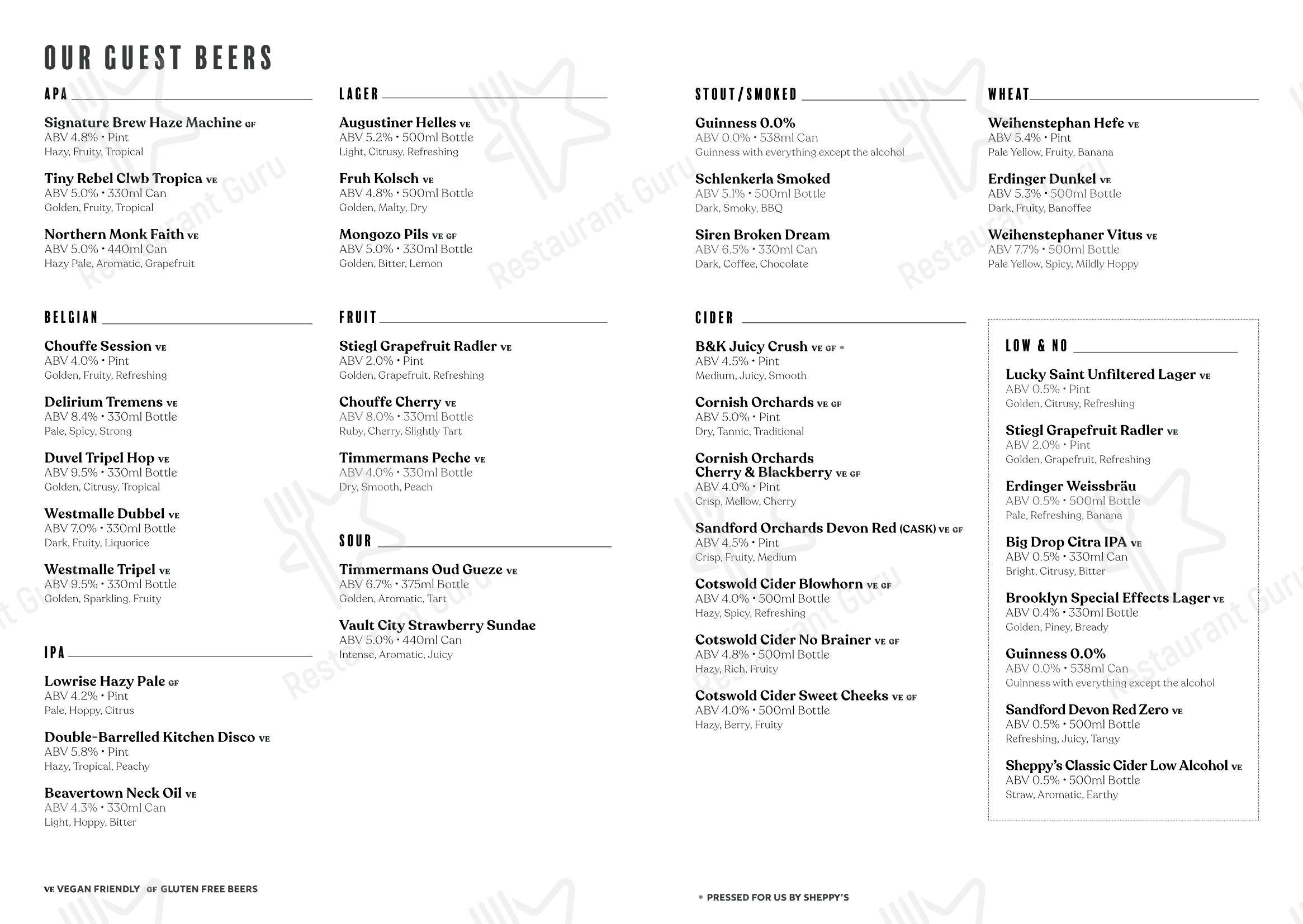 Menu at Brewhouse & Kitchen - Worthing pub & bar, Worthing