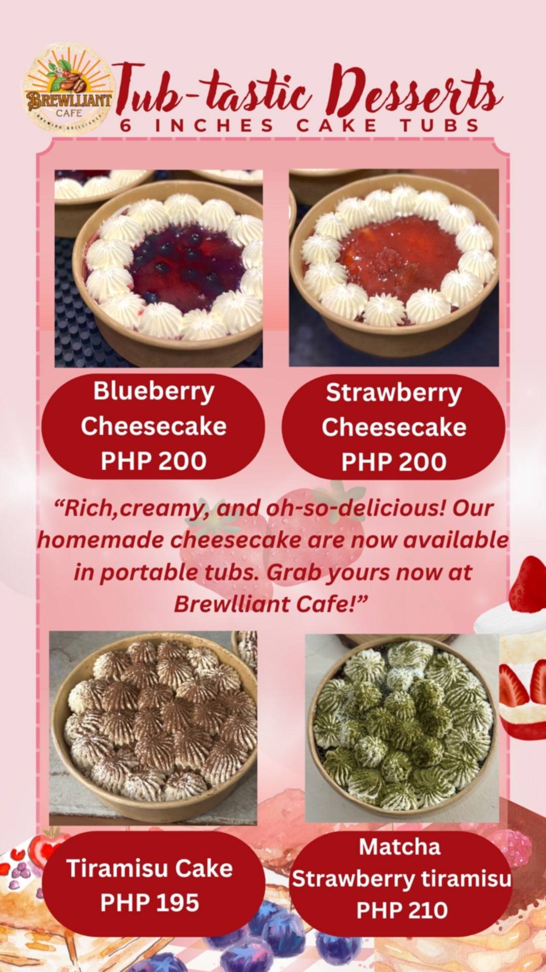 Menu at Brewlliant Cafe, Rosales