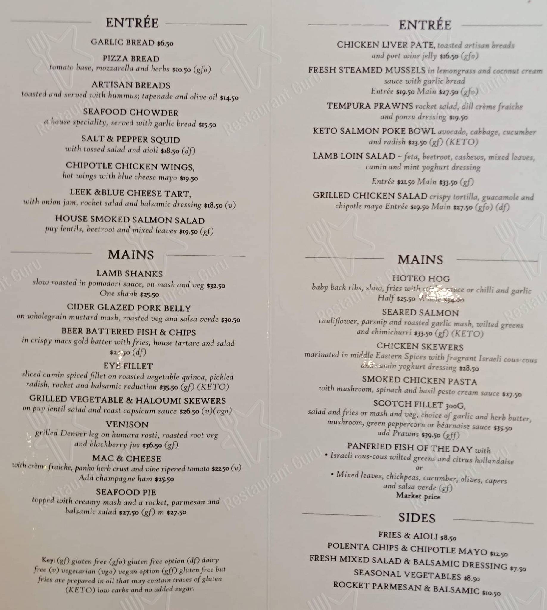 Menu at Bridge House Lodge Bar & Restaurant, Warkworth