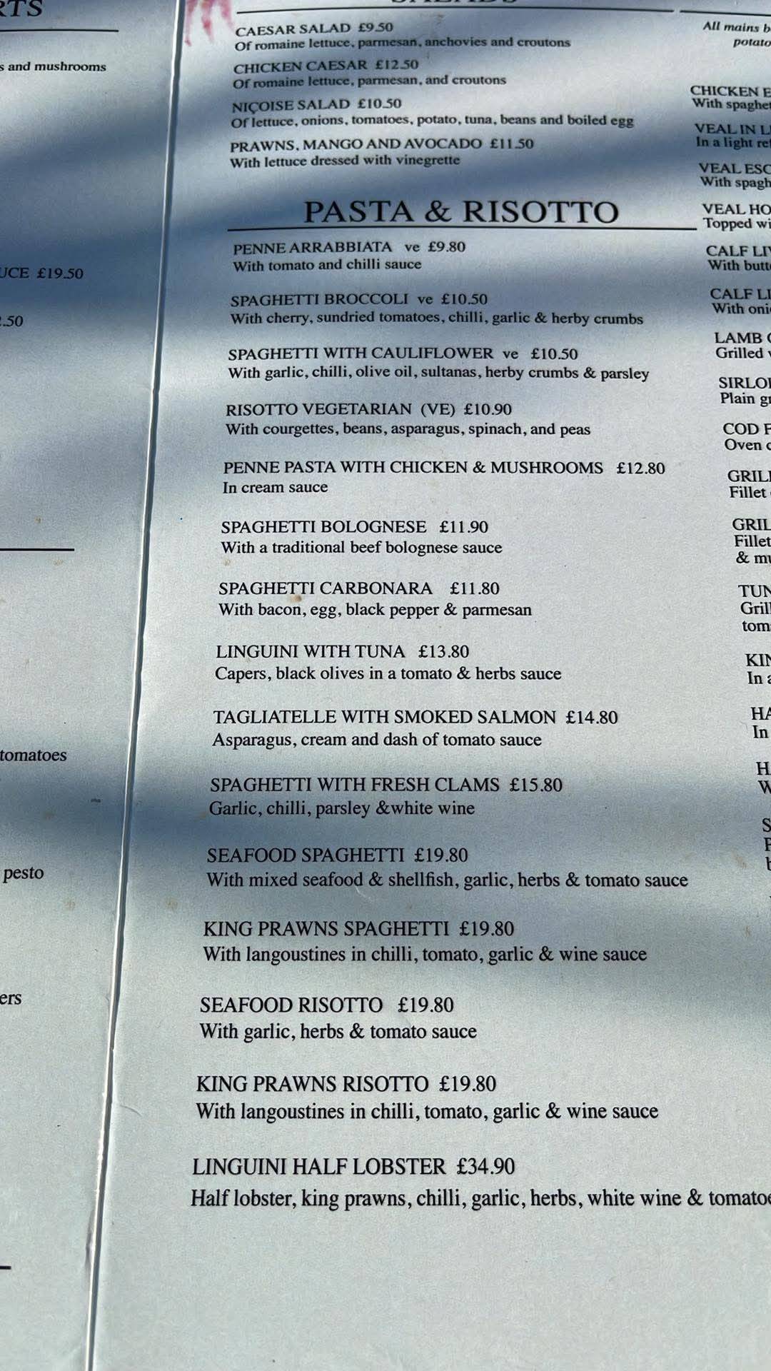 Menu at Bridge House pub & bar, Saint Neots