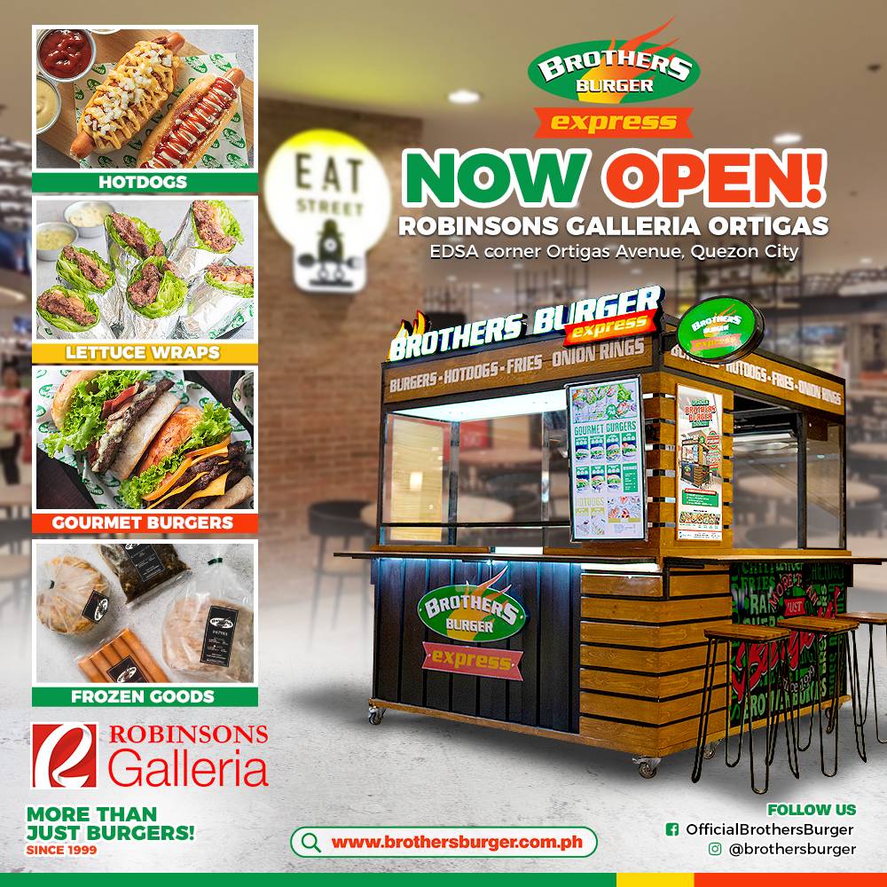 Carta del restaurante Brothers Burger Express - Robinsons Galleria ...