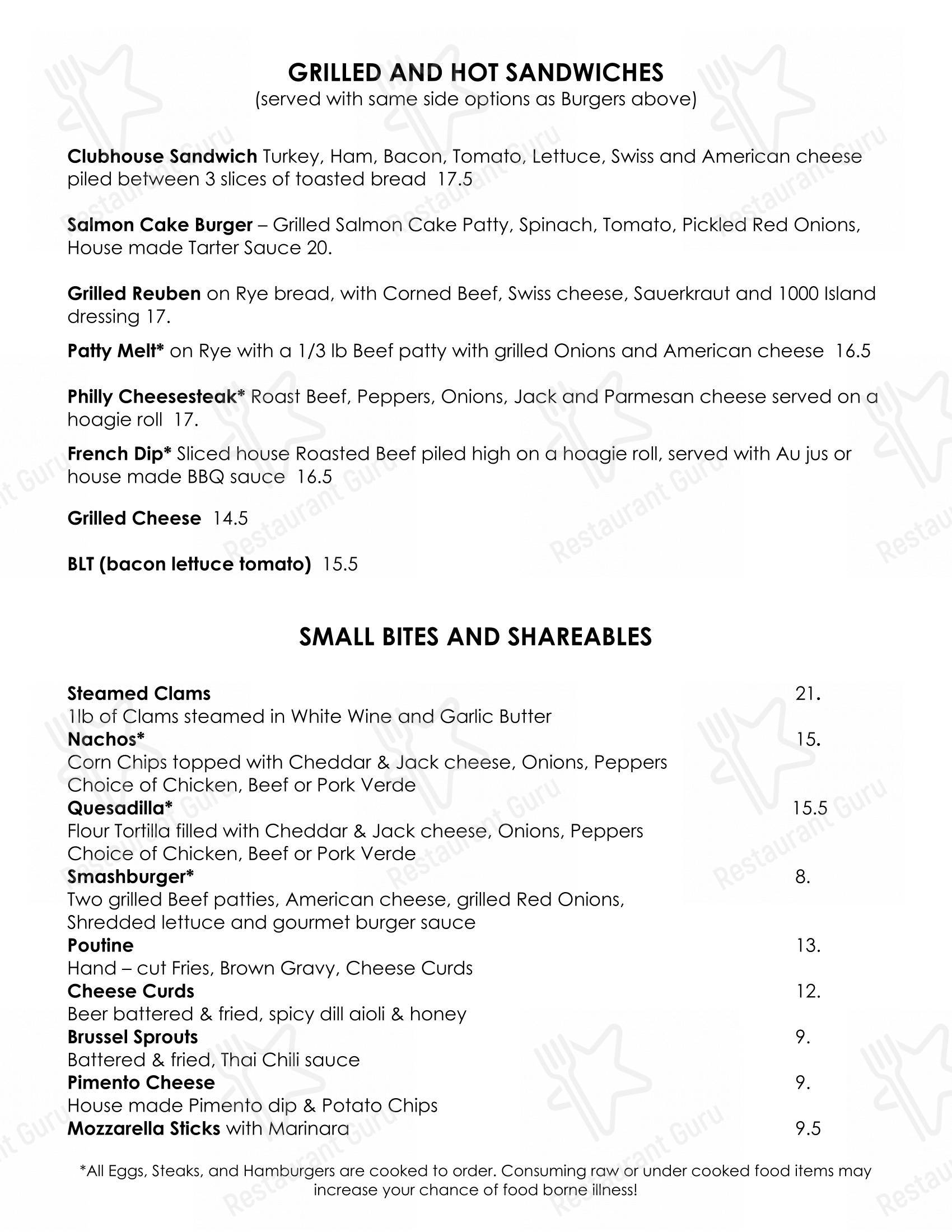 Menu at Browns Point Diner restaurant, Tacoma, East Side Dr NE