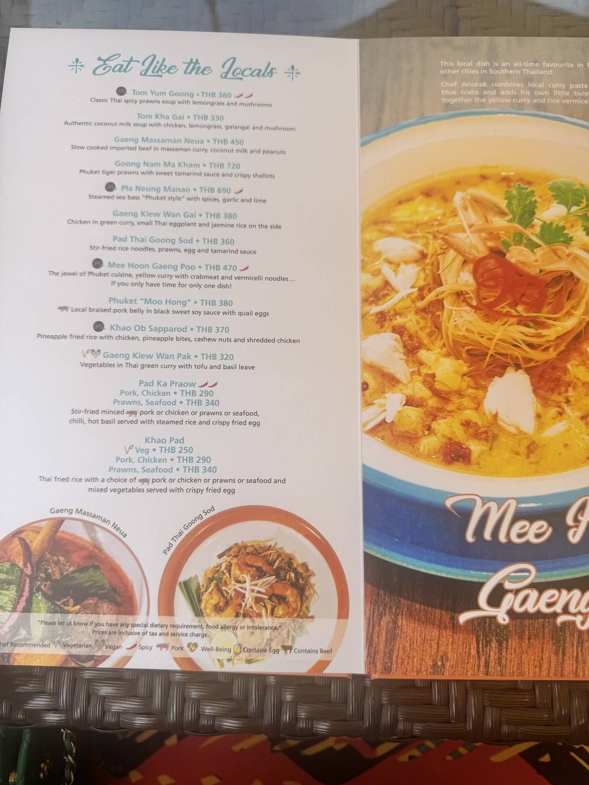 Menu at Bubbles Restaurant, Kathu